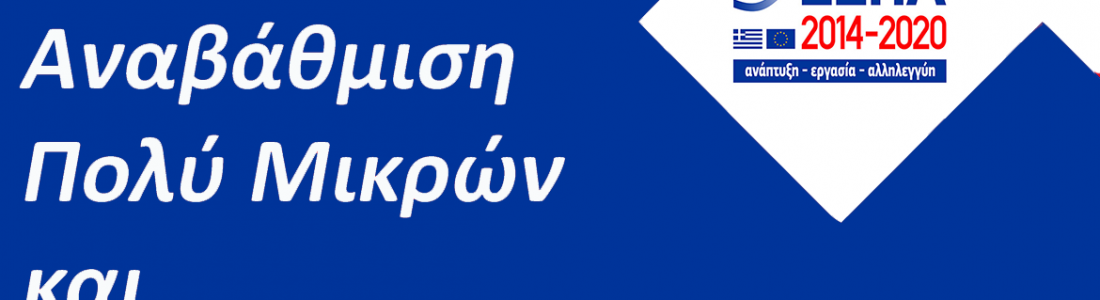 ΑΝΑΒΑΘΜΙΣΗ ΠΟΛΥ ΜΙΚΡΩΝ & ΜΙΚΡΩΝ ΕΠΙΧΕΙΡΗΣΕΩΝ ΓΙΑ ΤΗΝ ΑΝΑΠΤΥΞΗ ΤΩΝ ...
